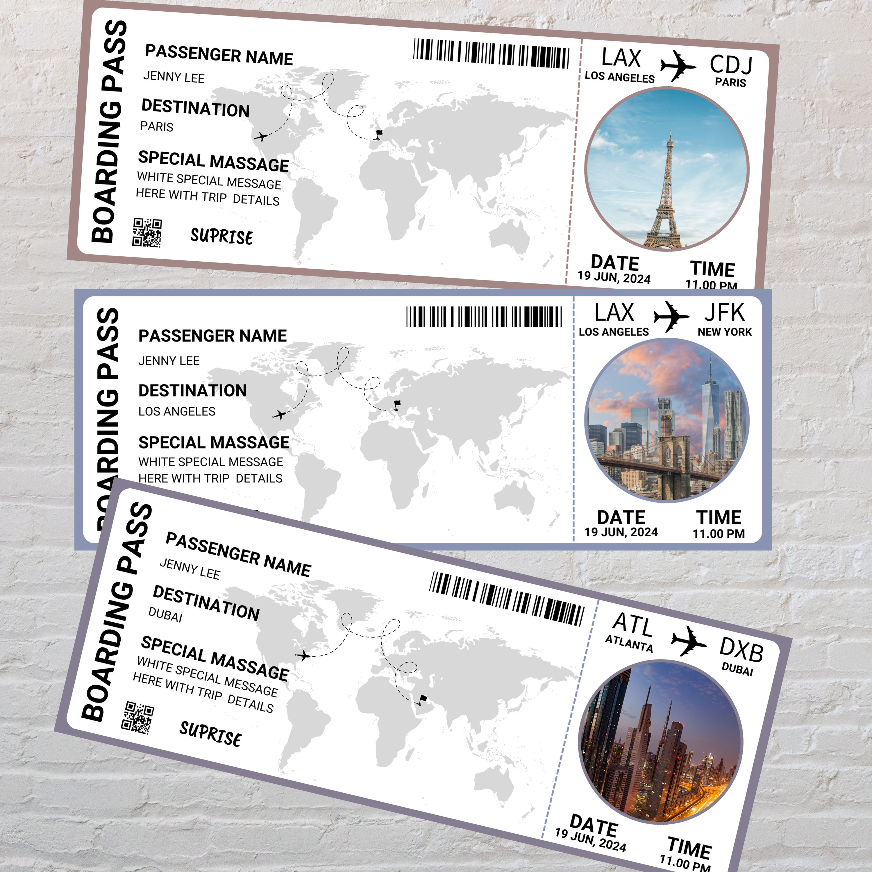 Editable Boarding Pass Template | Printable Airline Ticket | Boarding ...