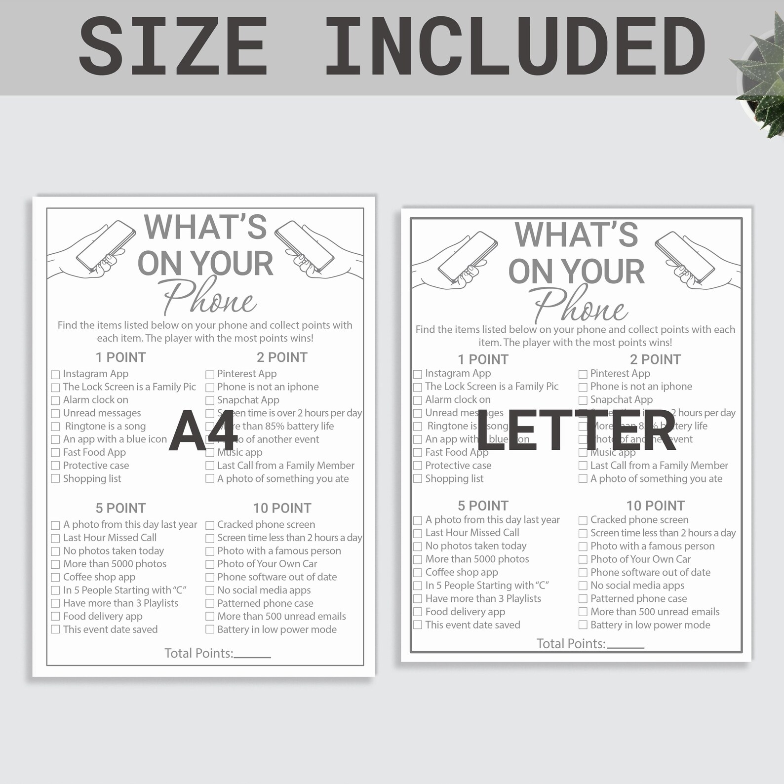 What’s on Your Phone Game | Printable What's in Your Phone Game | Cell ...