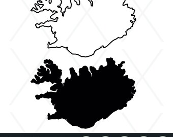 Iceland SVG Iceland Cut Files Iceland Outline SVG Iceland Silhouette ...