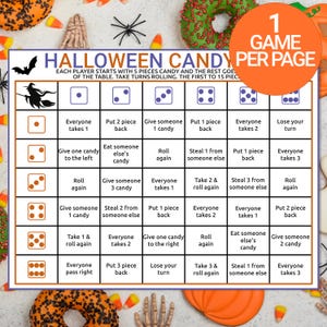 Halloween Candy Dice Game | Halloween Candy Game | Halloween Party ...