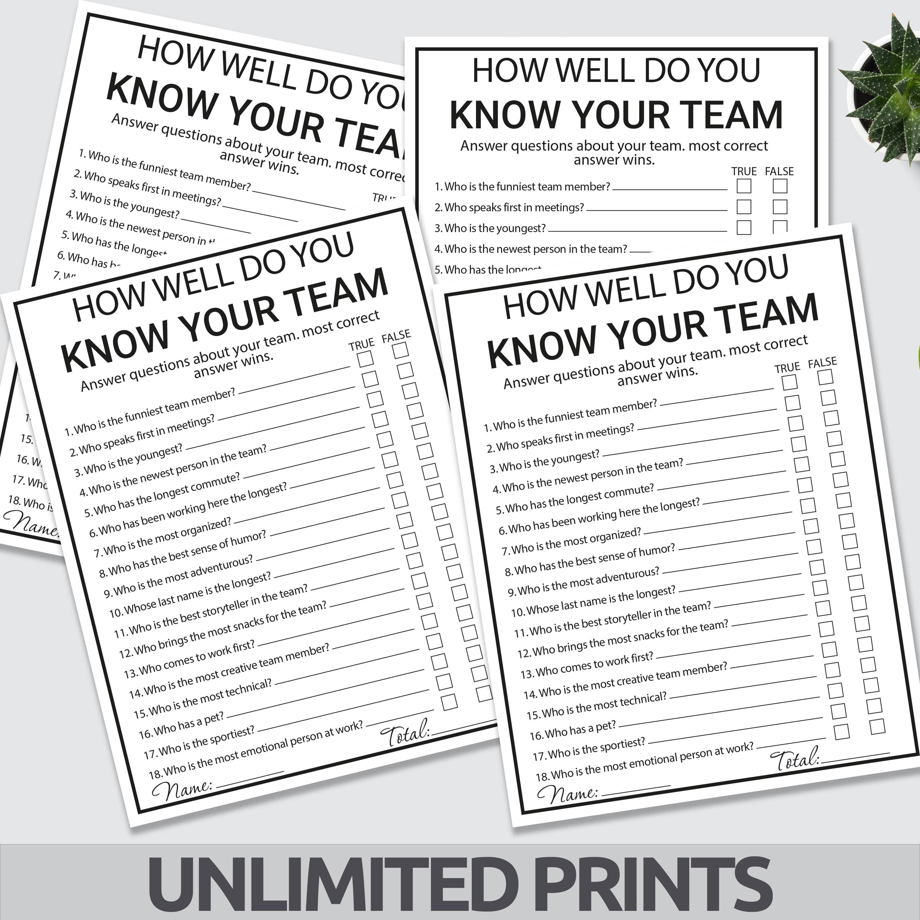 Office Trivia Team Building Games | Team Building Games | Coworker ...
