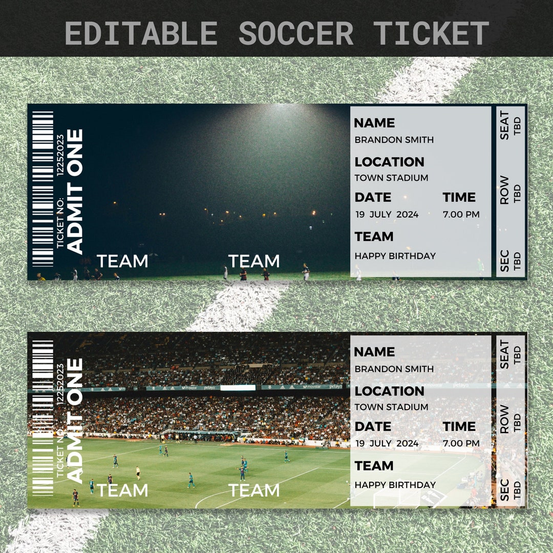 Football Ticket Gift | Football Tickets | Football Birthday Ticket ...