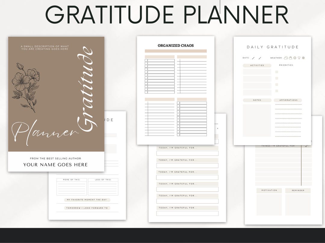 Printable Gratitude Journal - Mindfulness Journal, Gratitude Template ...
