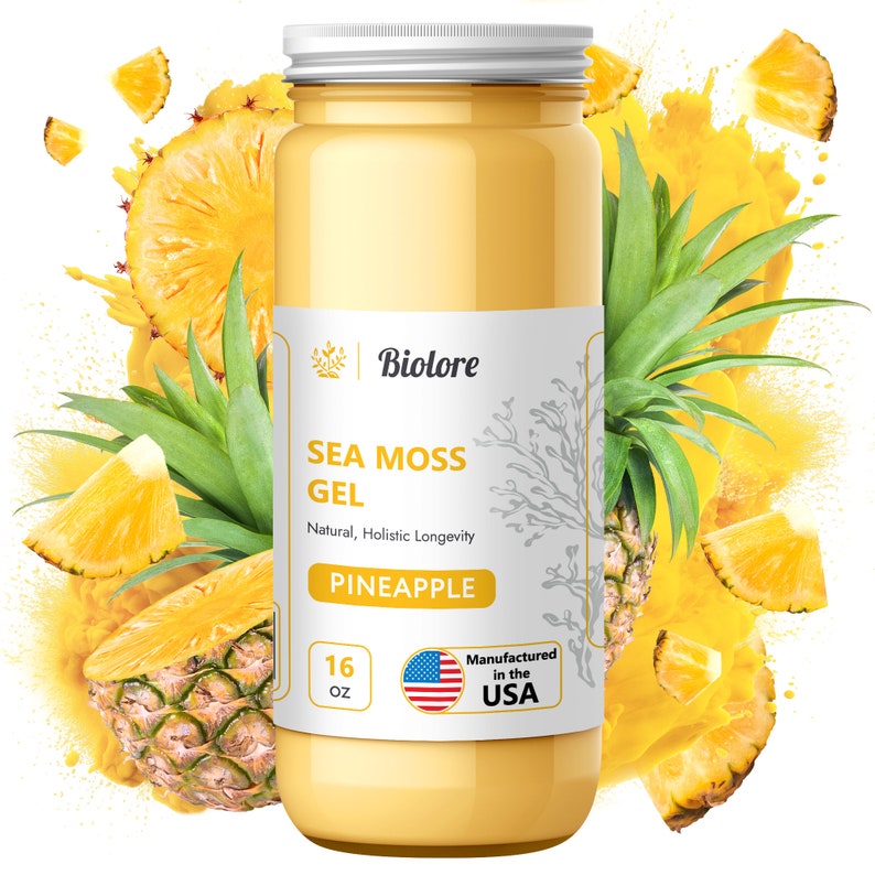 Biolore Sea Moss Gel Pineapple-16 Oz|made in Usa|raw Wildcrafted Irish Seamoss|essential ...