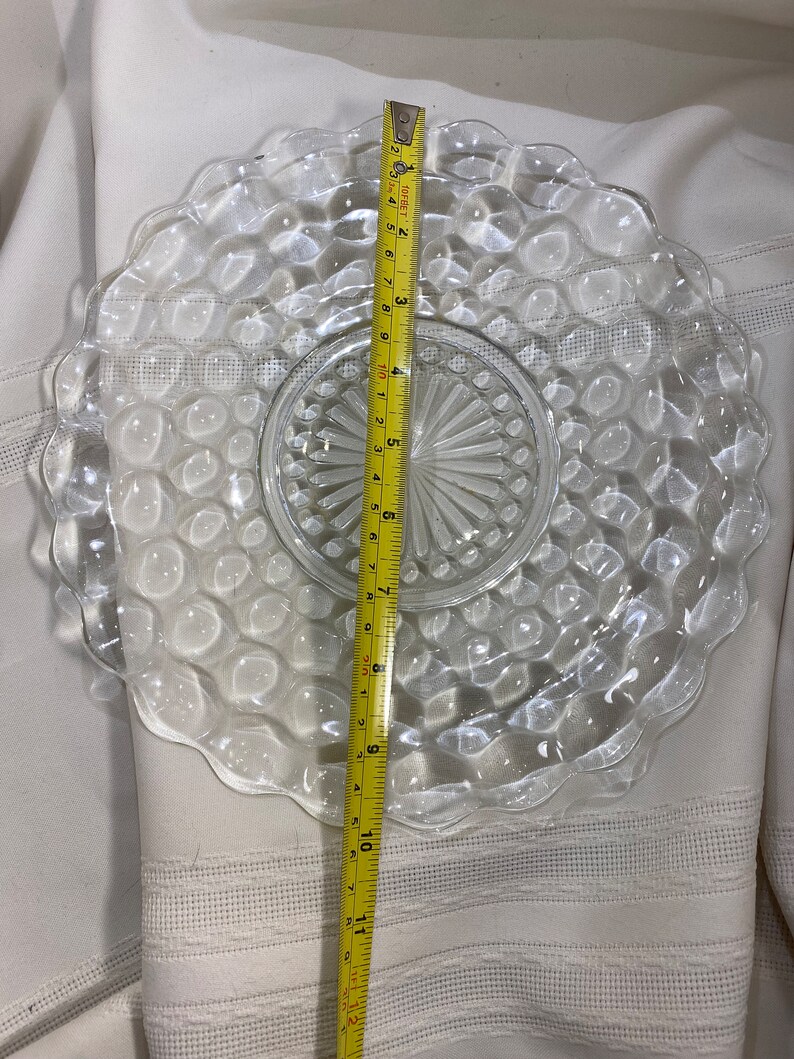 Vintage Bubble Glass Plate and Bowl Set - Etsy
