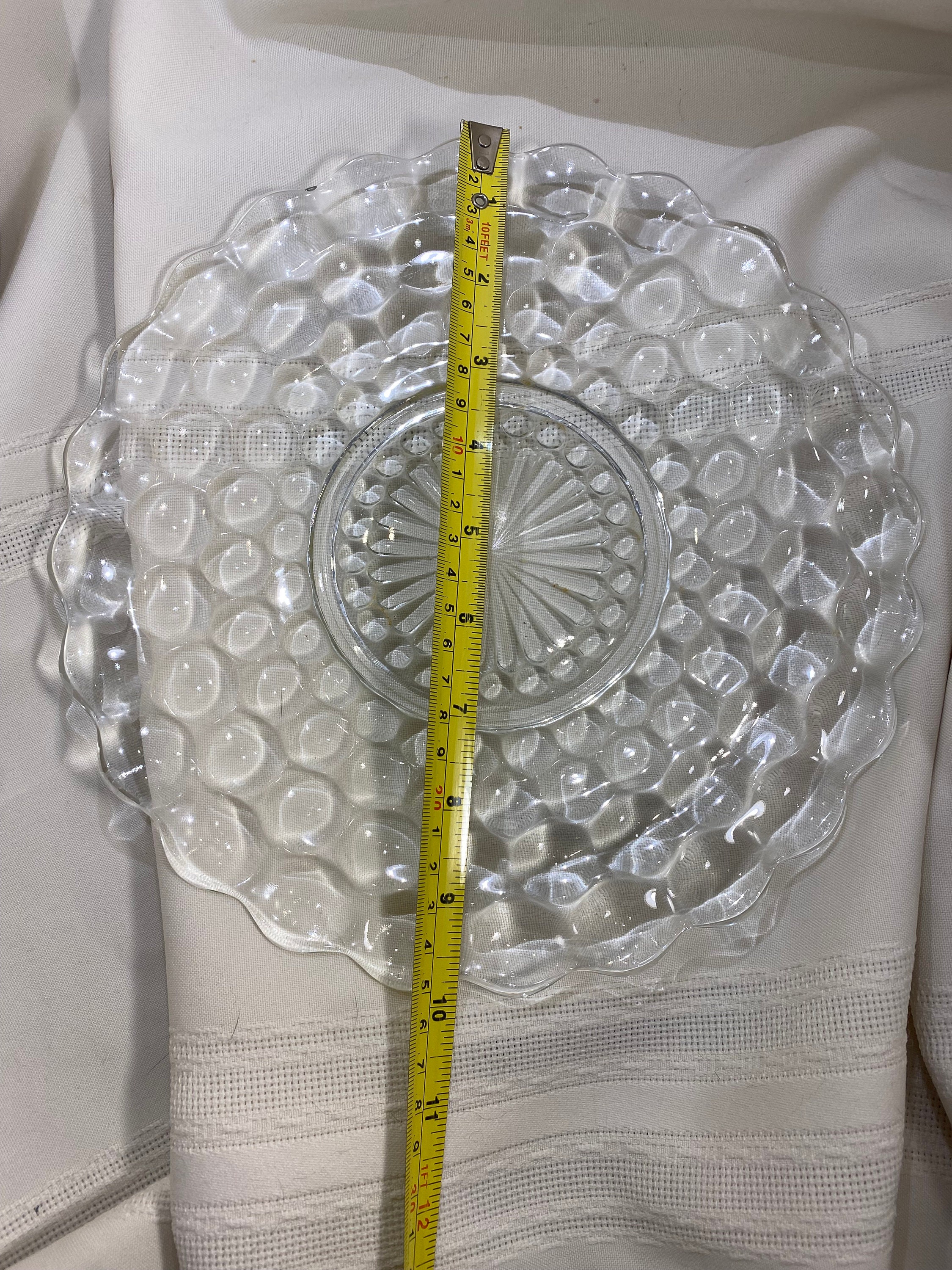 Vintage Bubble Glass Plate and Bowl Set - Etsy