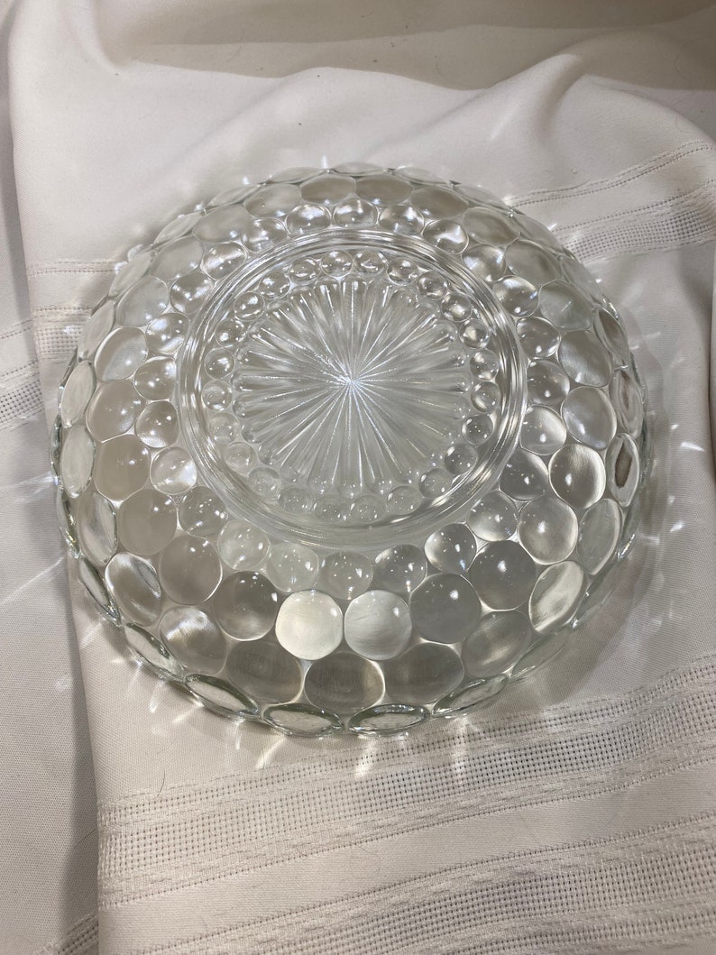Vintage Bubble Glass Plate and Bowl Set - Etsy