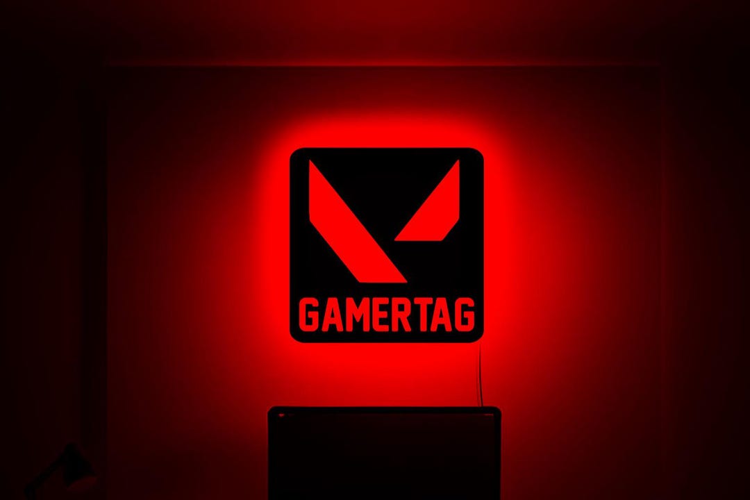 Valorant Led Wall Decor Valorant Led Sign Wall Art Personalized Gift ...