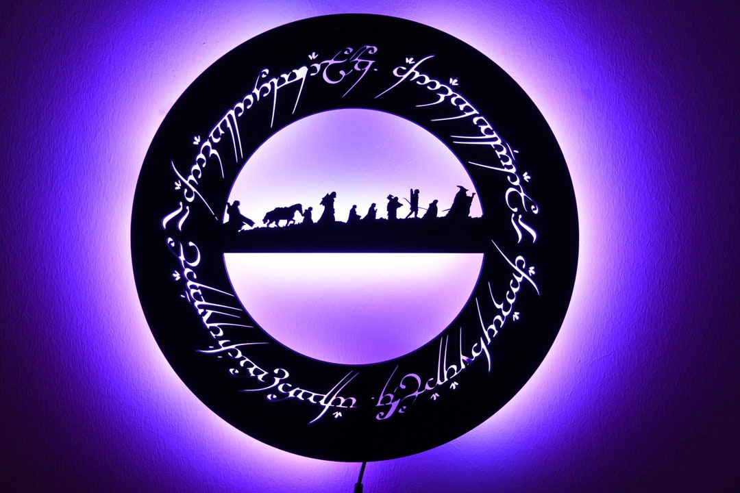 The Lord of the Rings Wall Decor Lotr Led Sign Wall Art Middle Earth ...