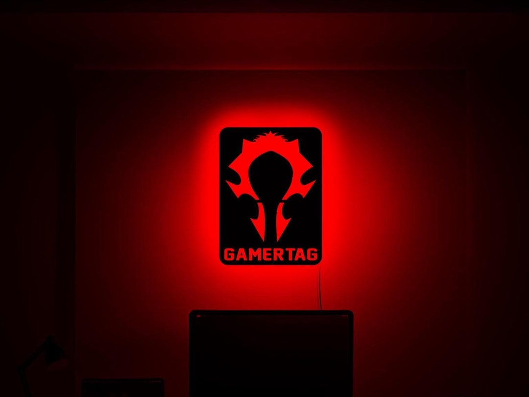 Horde Led Wall Decor World of Warcraft Led Sign Wall Art Personalized ...