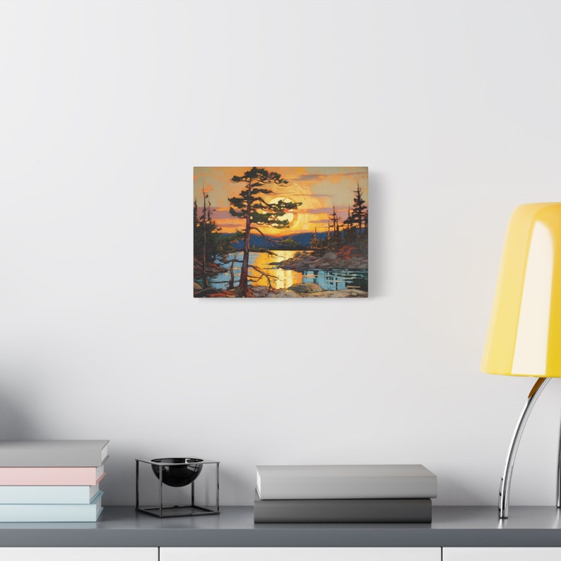 Group of Seven Style Tom Thomson Pine Canvas Lithography - Etsy