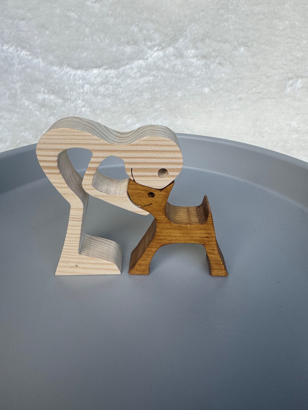 Man and Dog, Wooden Sculpture, Hand Made, Craftmanship, Animal, Dog ...