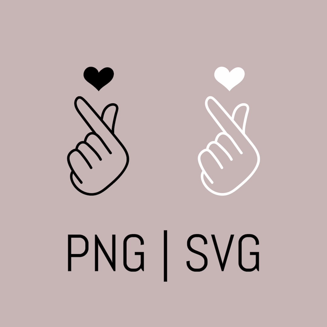 Korean Heart PNG, Heart SVG, Heart Clipart, Heart Vector File, Black ...