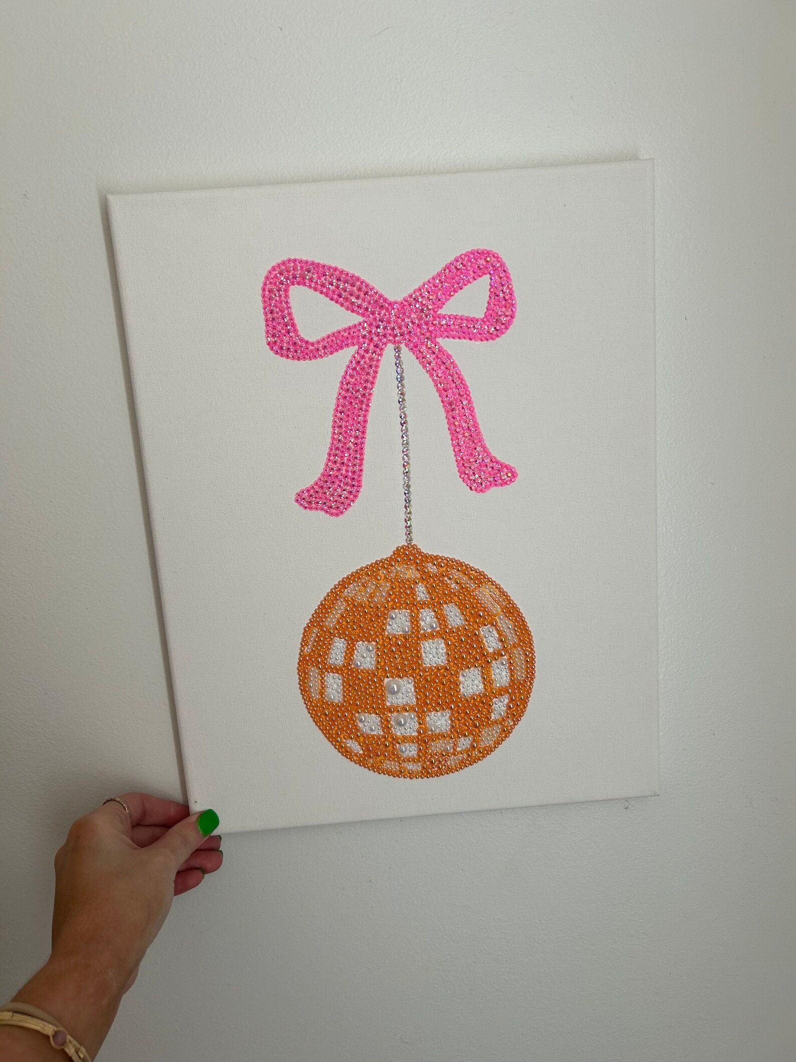 Orange and Pink Disco Ball Painting - Etsy