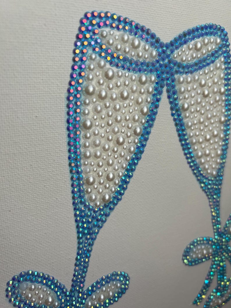Rhinestone Champagne Canvas - Etsy