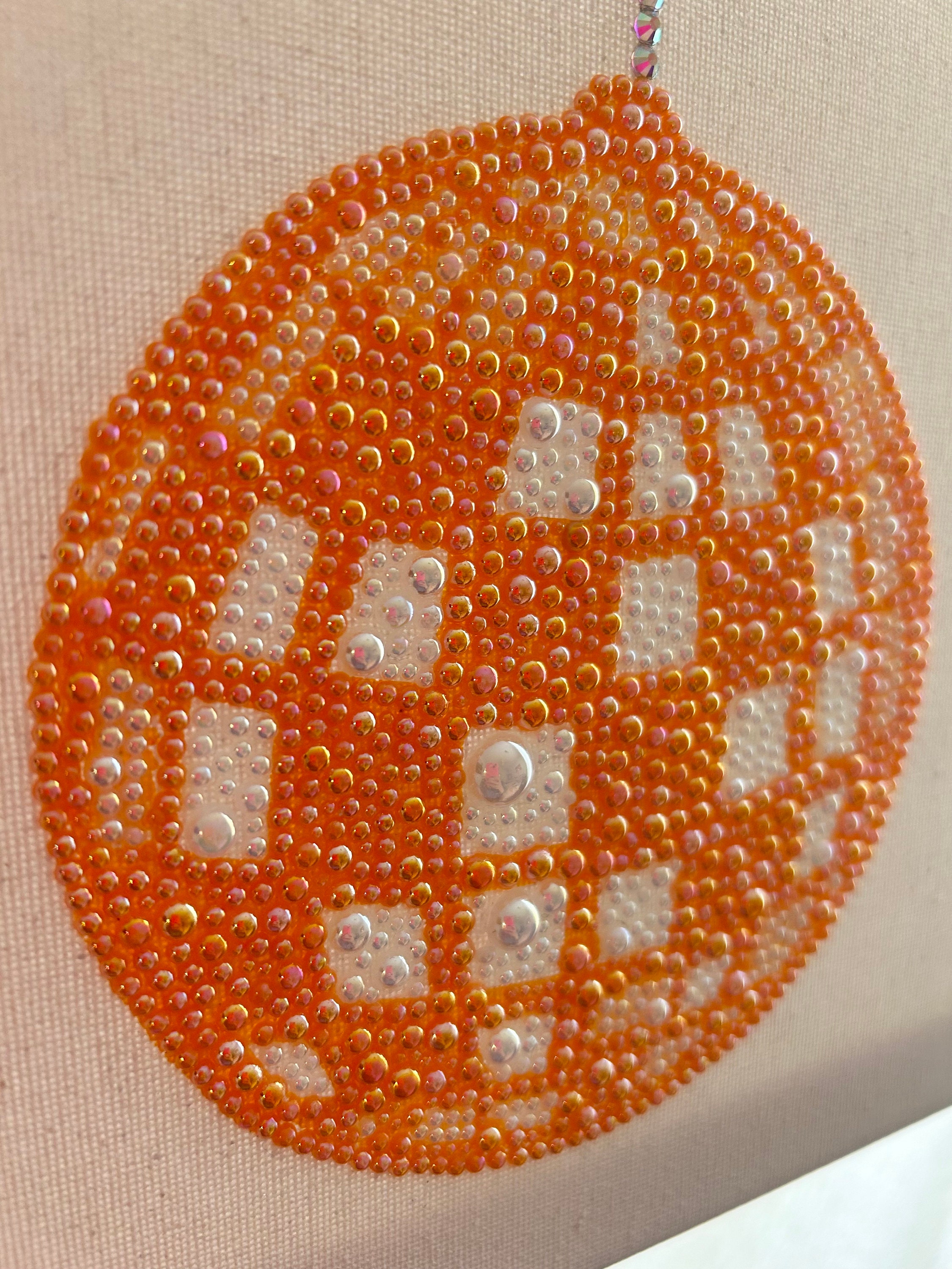 Orange and Pink Disco Ball Painting - Etsy