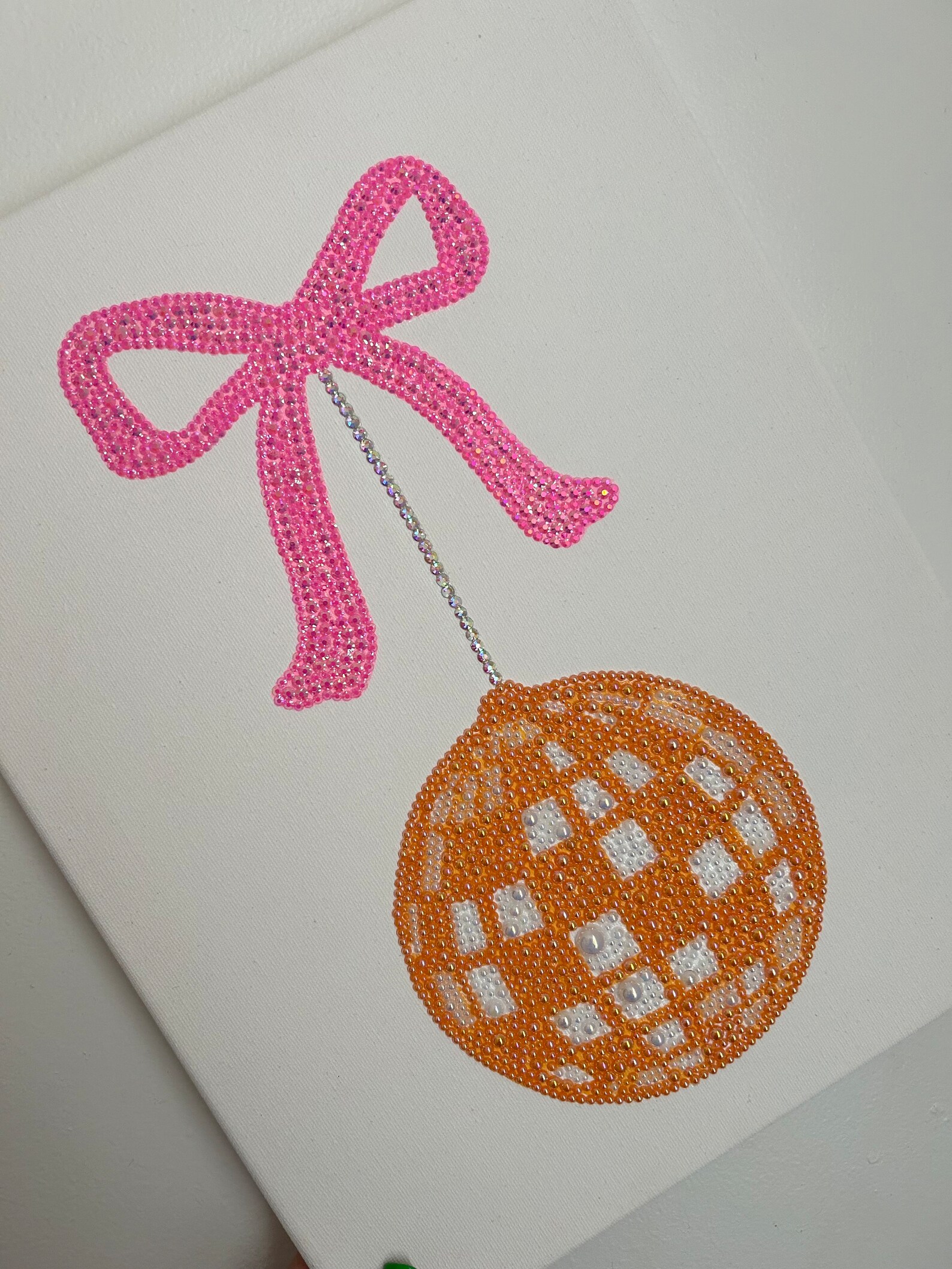Orange and Pink Disco Ball Painting - Etsy