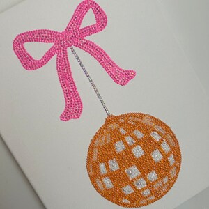Orange and Pink Disco Ball Painting - Etsy