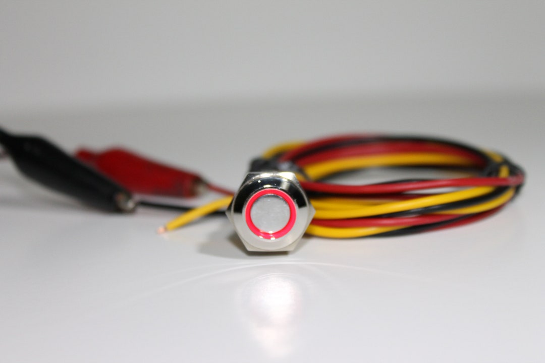 16mm LED Power ON/OFF Red or White Color silver Push Button - Etsy