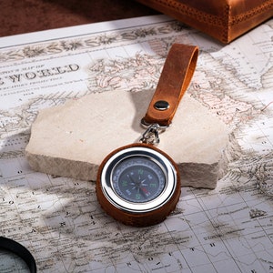 Personalized Compass Keychain, Key Fob,key Holder,key Ring,lanyard,key ...