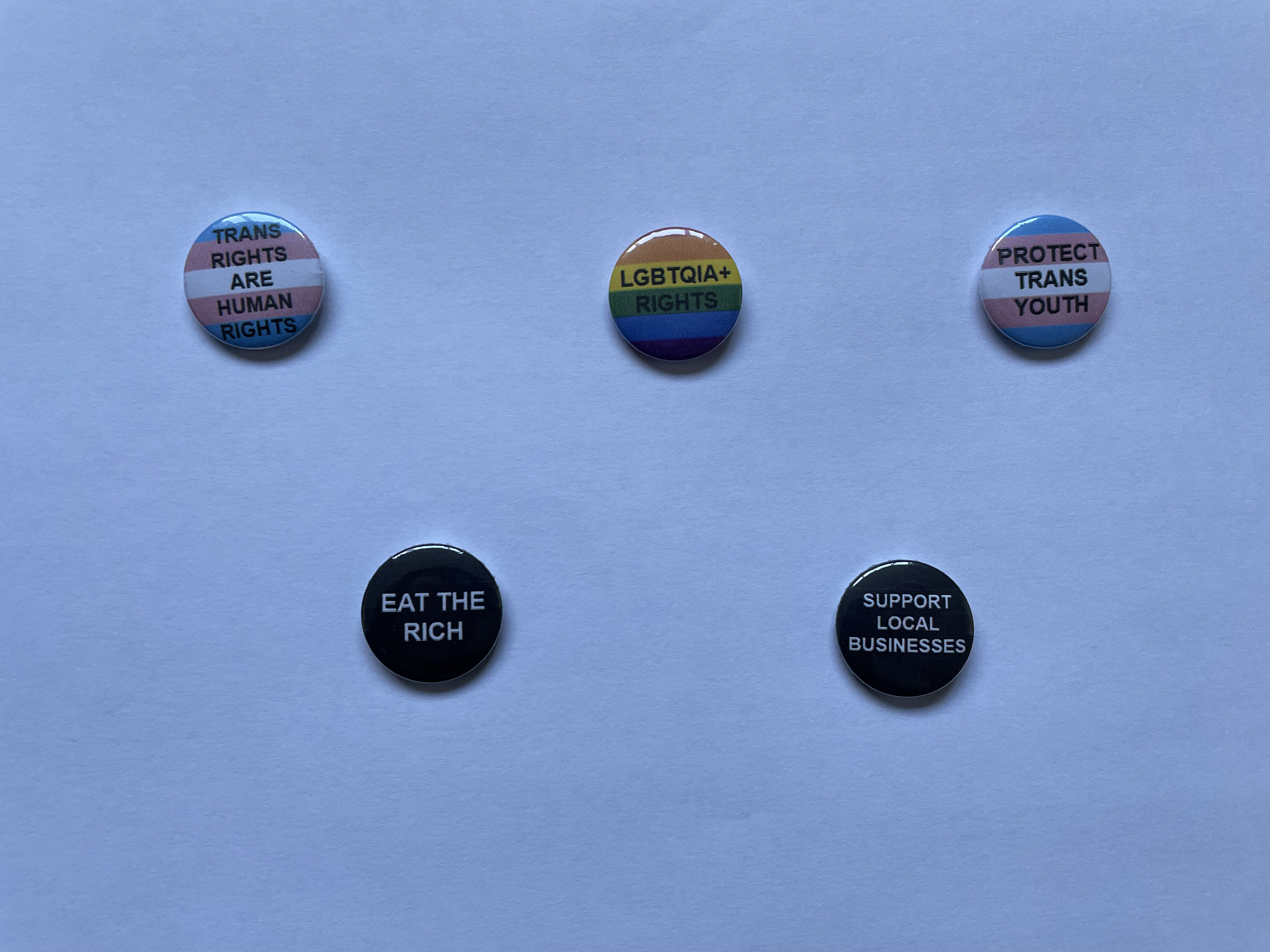 Punk and Anarchist 25mm Handmade Pin Badges With Assorted Slogans and ...