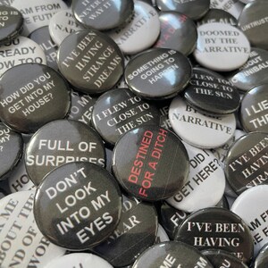 Ominous/prophetic 25mm Handmade Button Pin Badges - Conversation ...