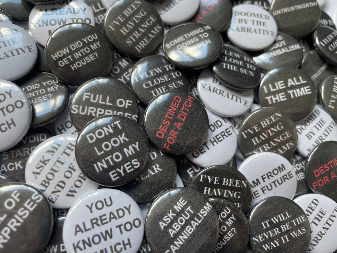 Ominous/prophetic 25mm Handmade Button Pin Badges - Conversation ...