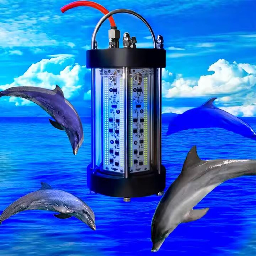 600W Underwater Fishing Light 130K LM LED Fish Attractor for Night/ice ...