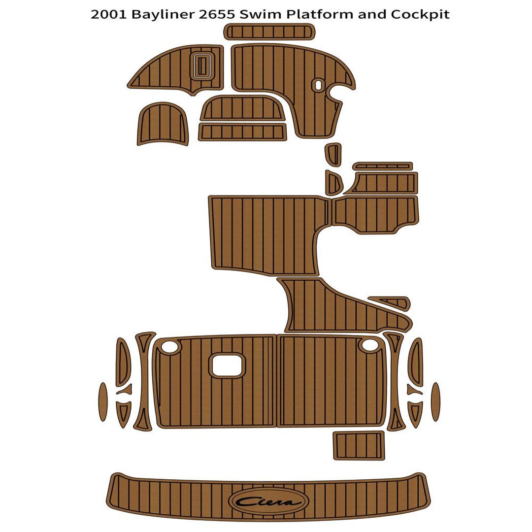 2001 Bayliner 2655 Swimplat Cockpit Eva/rubber Marine Vinyl Flooring ...
