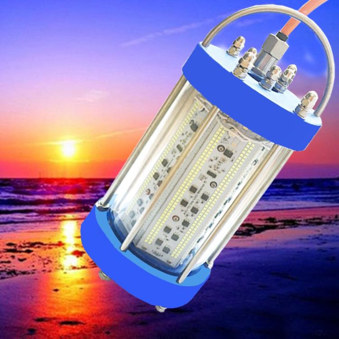 1000W Underwater Fishing Light 130K LM LED Fish Attractor for Night/ice ...
