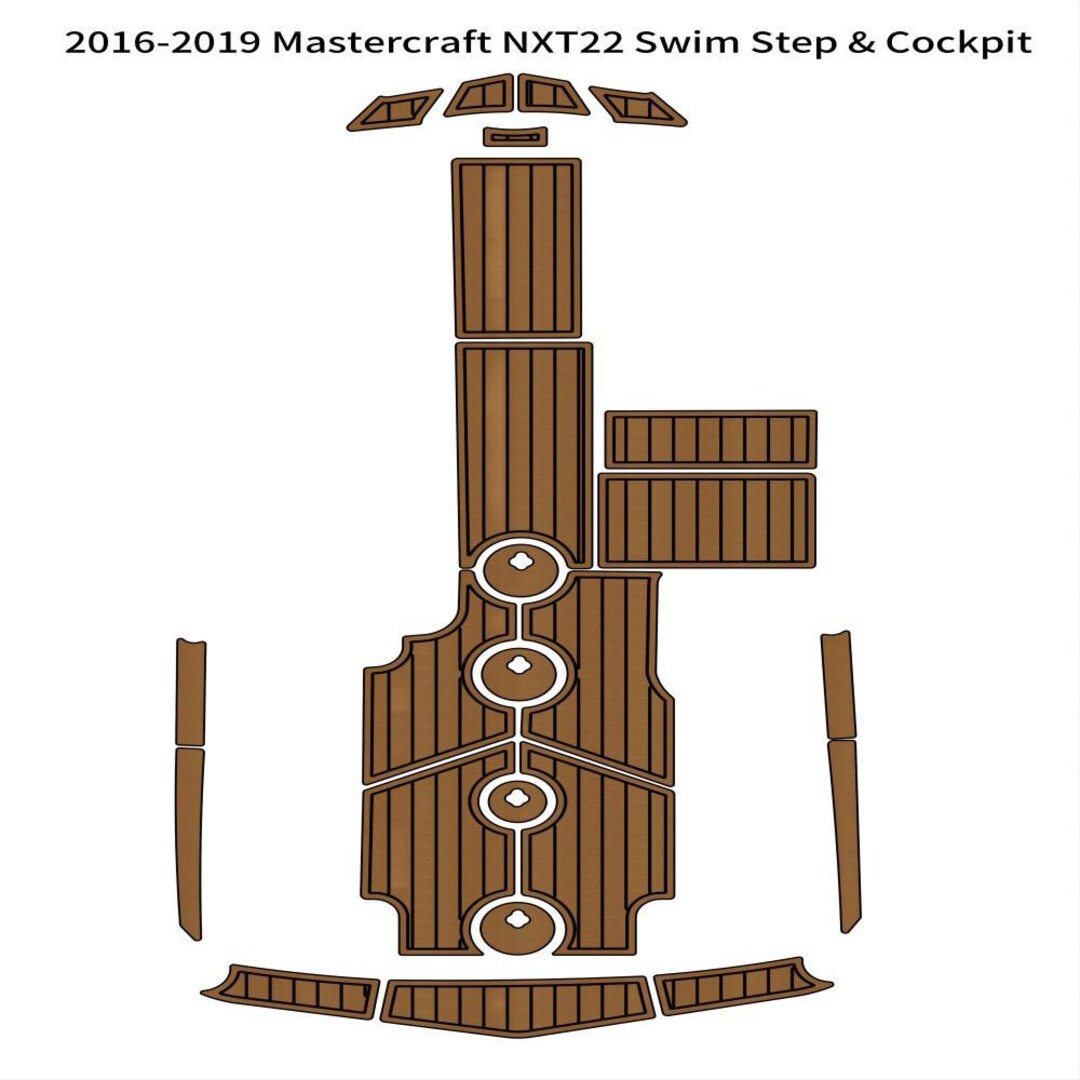 2016-2019 Mastercraft NXT22 Swim Platform Cockpit Faux Teak Pad EVA ...