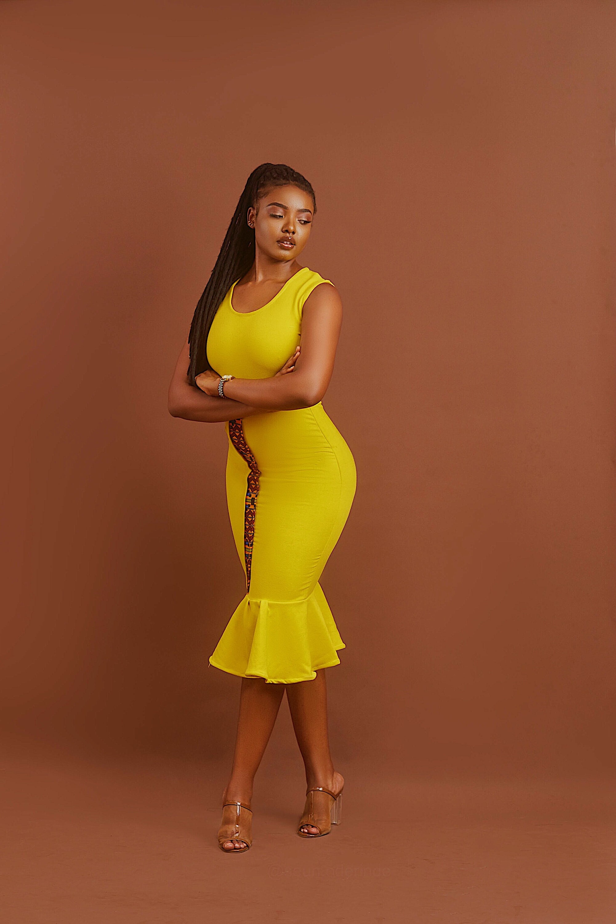 Yellow Dress Dinner Dress Church Dress Event Dress - Etsy