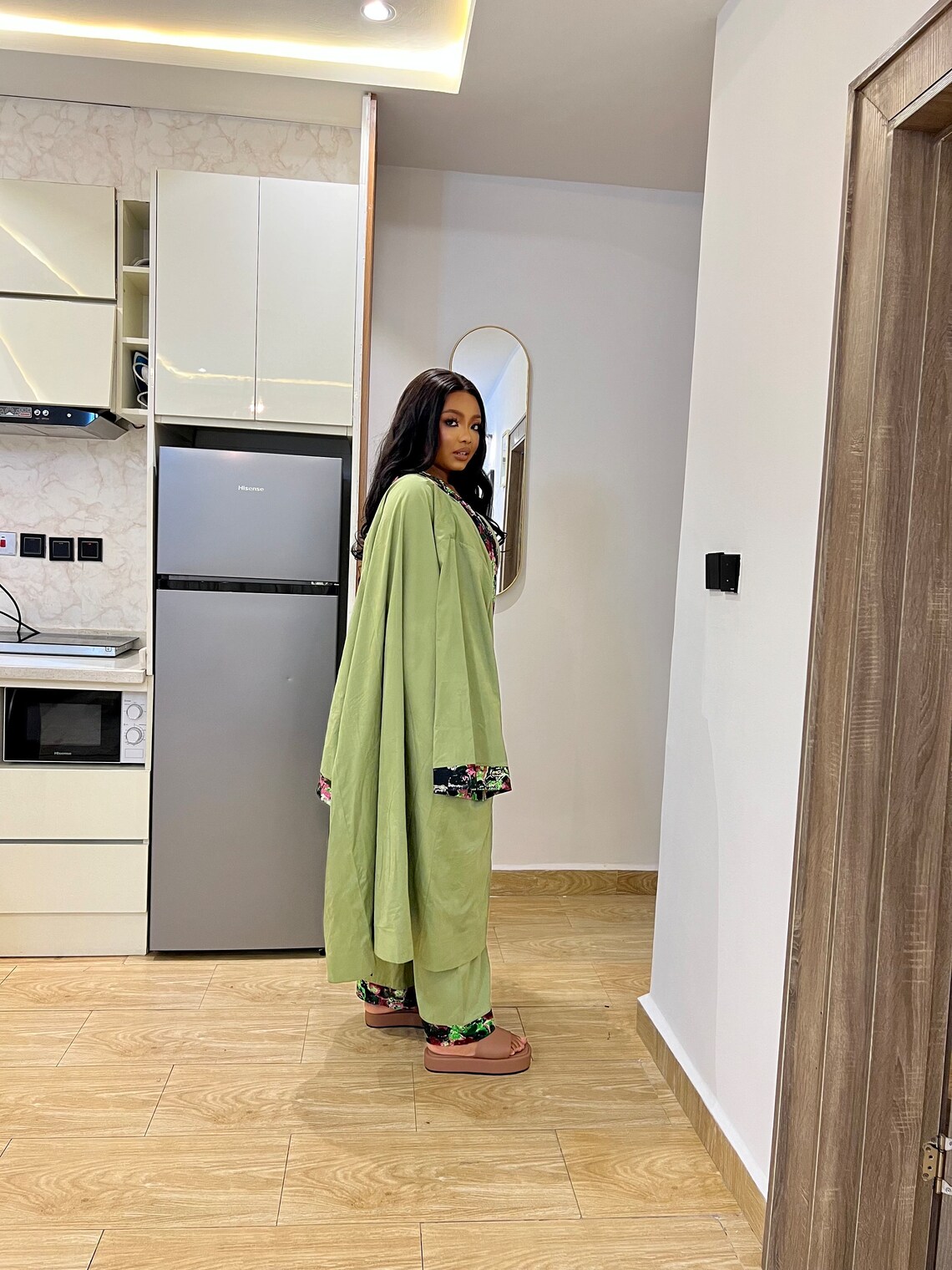 Green 3 Piece Dinner Wear Event Outfit Party Outfit Lounge Wear Airport ...
