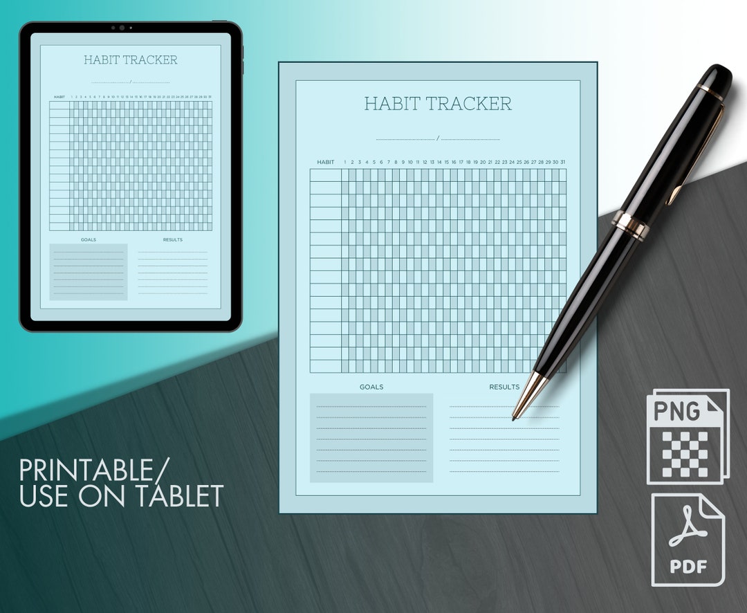 Habit Tracker, Daily Routine, Digital Download, Printable Planner - Etsy