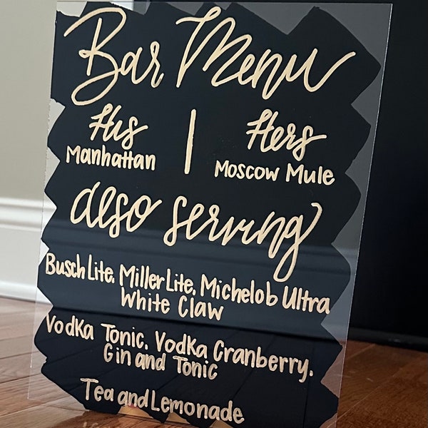 Hand Lettered Menu - Etsy