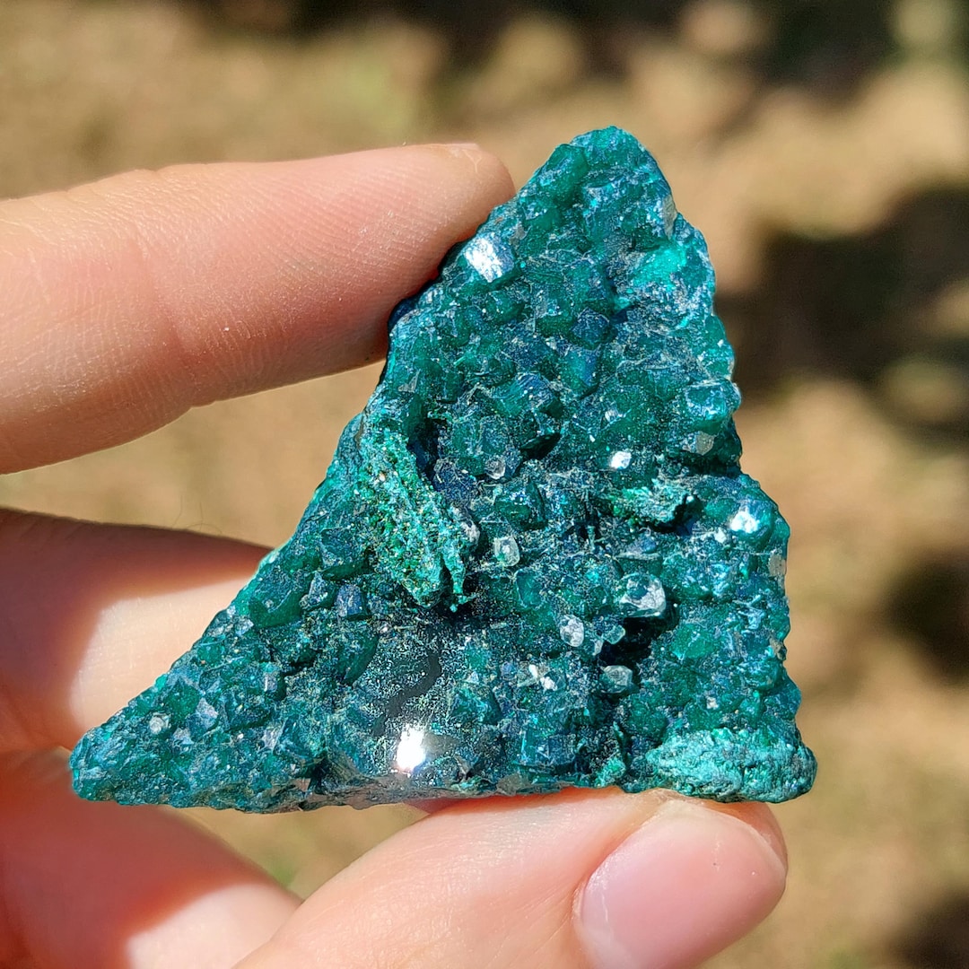 RARE Dioptase With Malachite Pseudomorph After Baryte Kapata Kolwezi ...