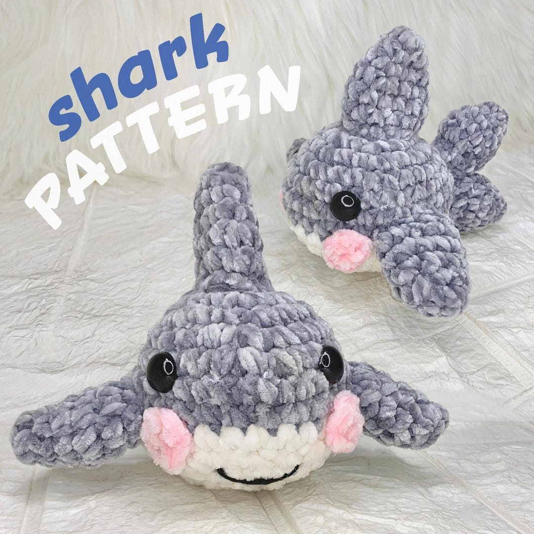Shark Crochet Pattern, No Sew Shark Crochet Patterns Amigurumi, Cute ...