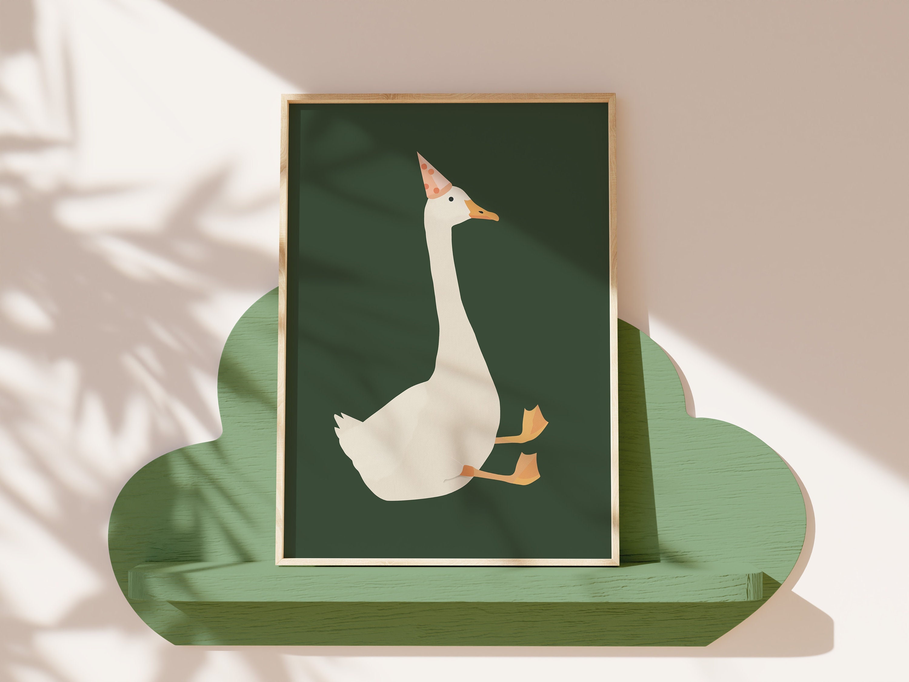 Silly Goose Art Print for Nursery Home Decoration, Digital Poster ...