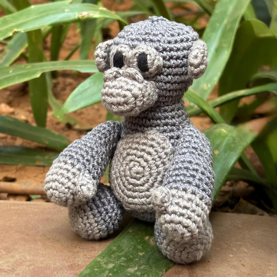 Gorilla Crochet Pattern, Monkey Amigurumi No Sew Pattern, Gorilla ...