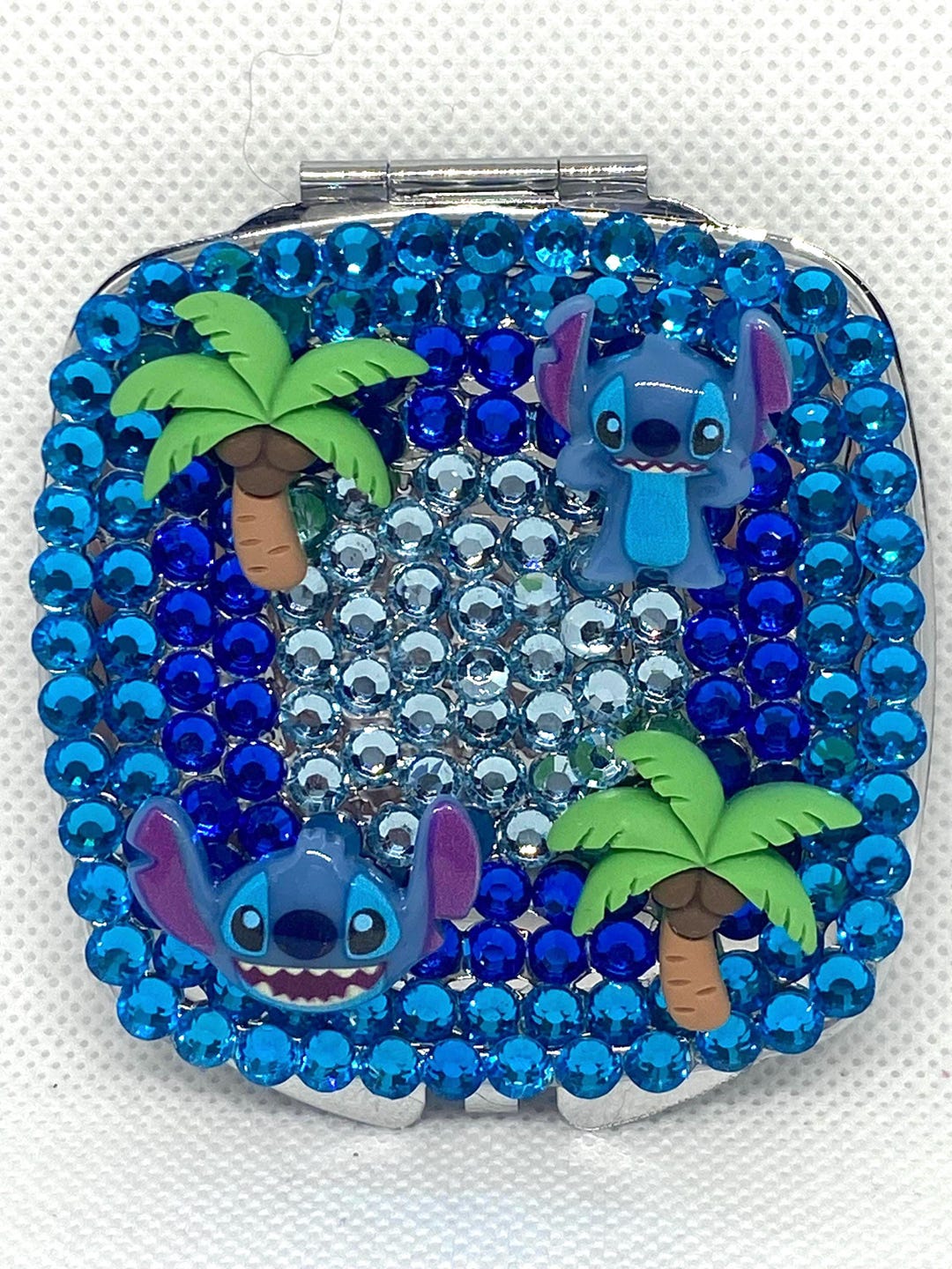 Stitch Inspired Bling Square Metal Compact Mirror (double Sided) - Etsy