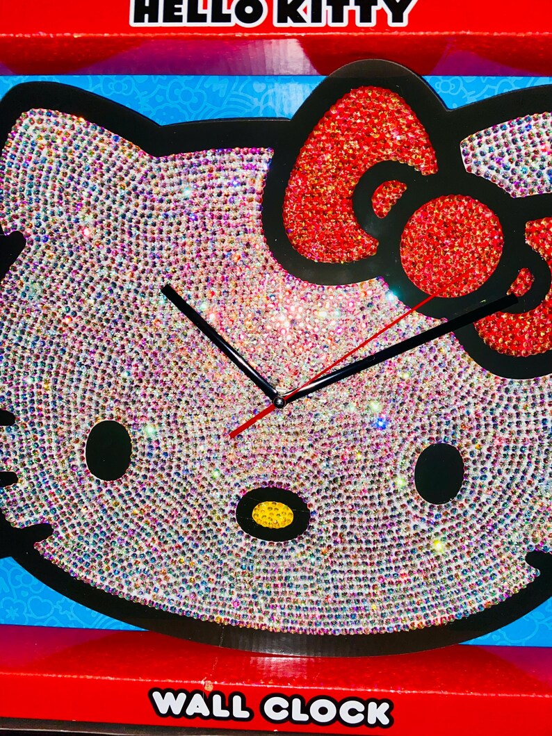 Hand Blinged Large Hello Kitty Clock - Etsy