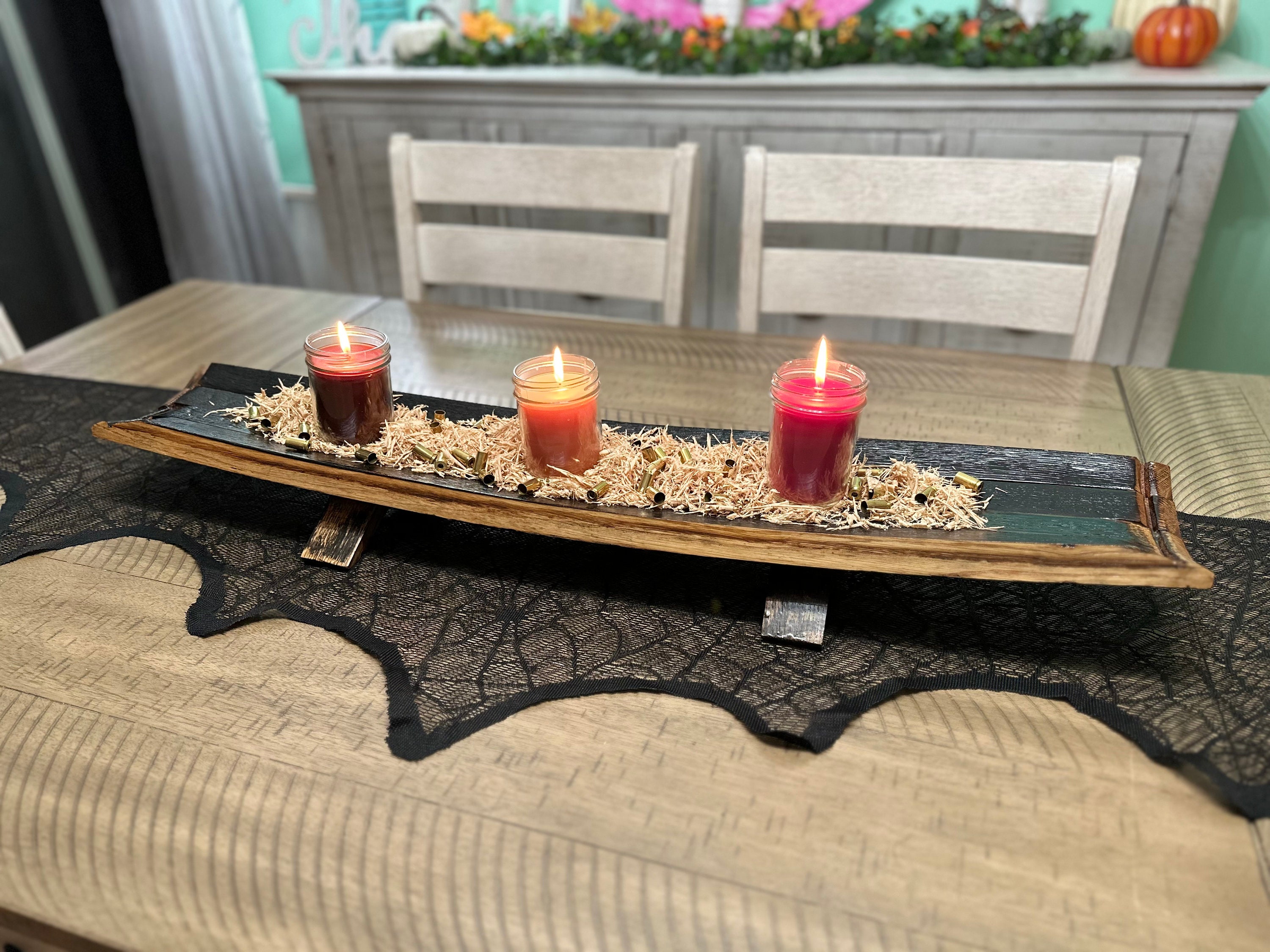 Barrel Stave Large Centerpiece/ Whiskey Stave Table Decor/ Bourbon ...