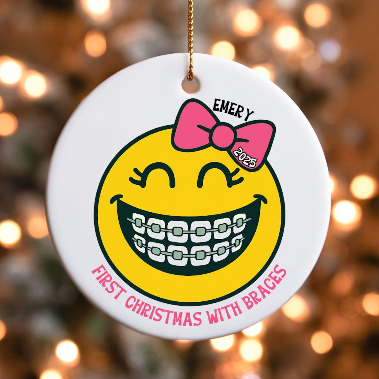 Personalized Braces Christmas Ornament, First Christmas With Braces ...