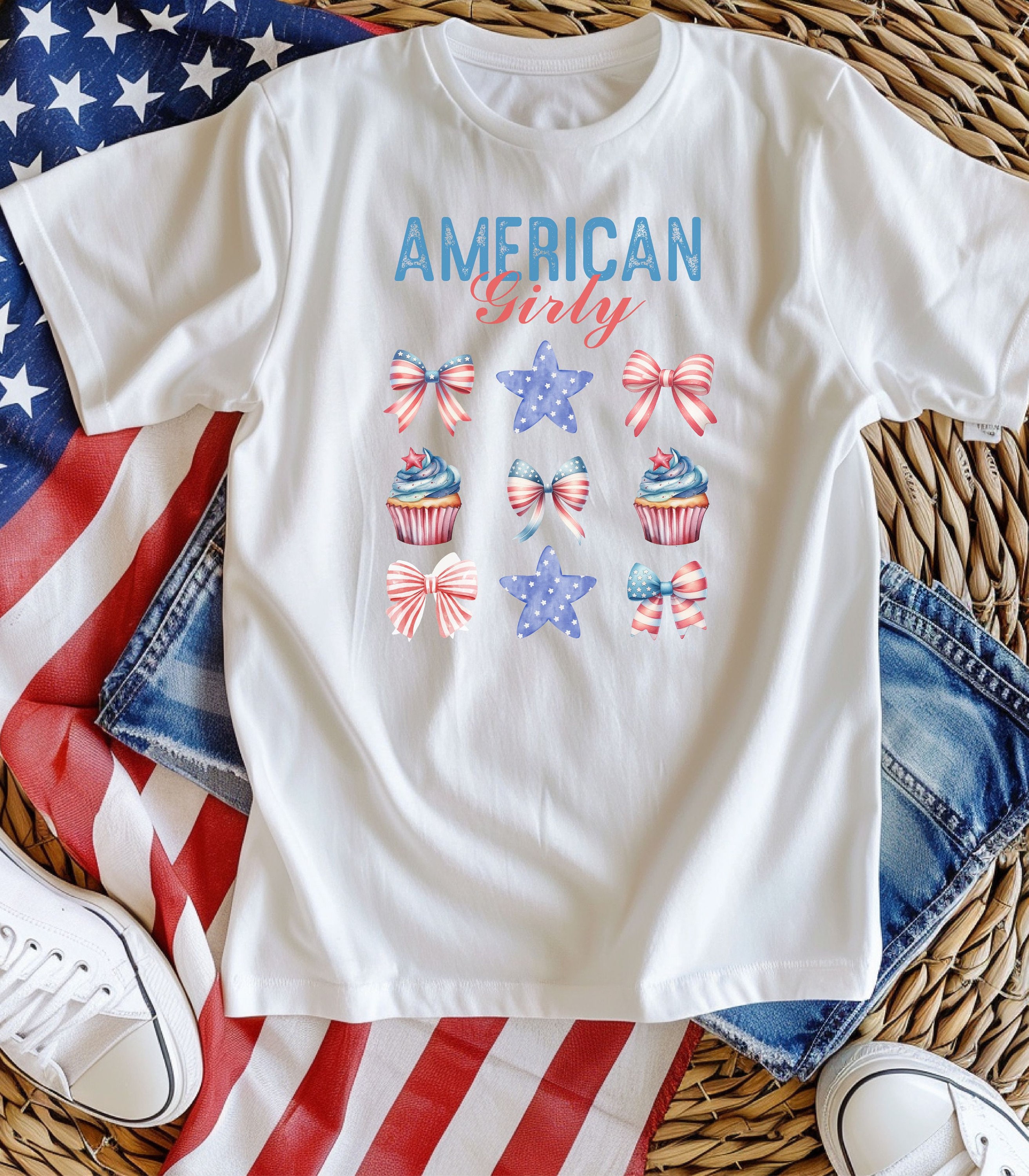 4th of July Kids T-shirt, Red White and Blue Shirt, Girls July Fourth ...