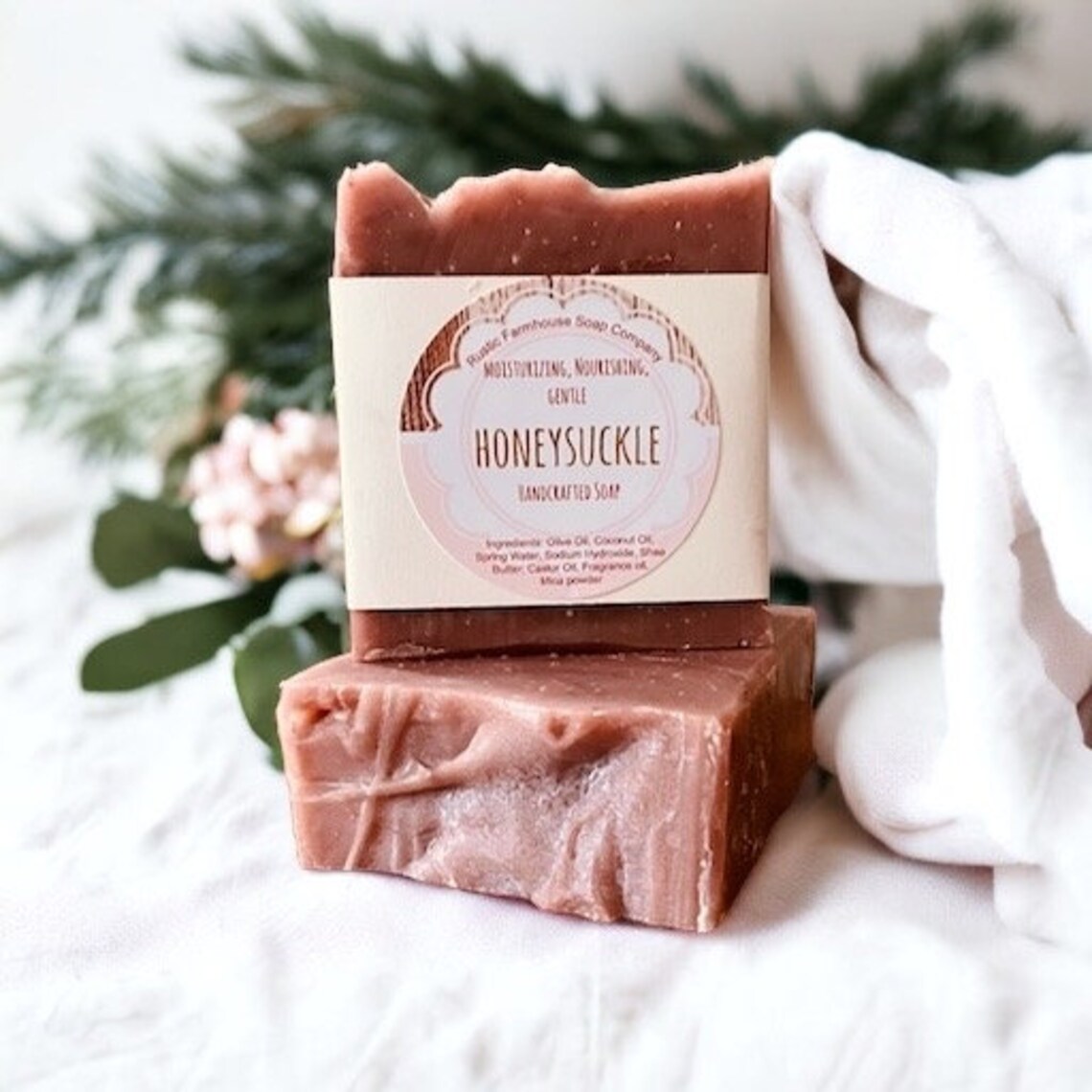 Honeysuckle Handcrafted Artisan Soap Bar, Soap, Natural Soap, Organic Soap, Shea Butter Soap - Etsy
