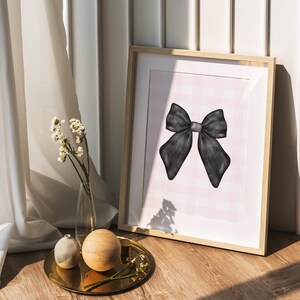 Coquette Poster,bows Printable Art,aesthetic Posters,black Bow Wall Art ...