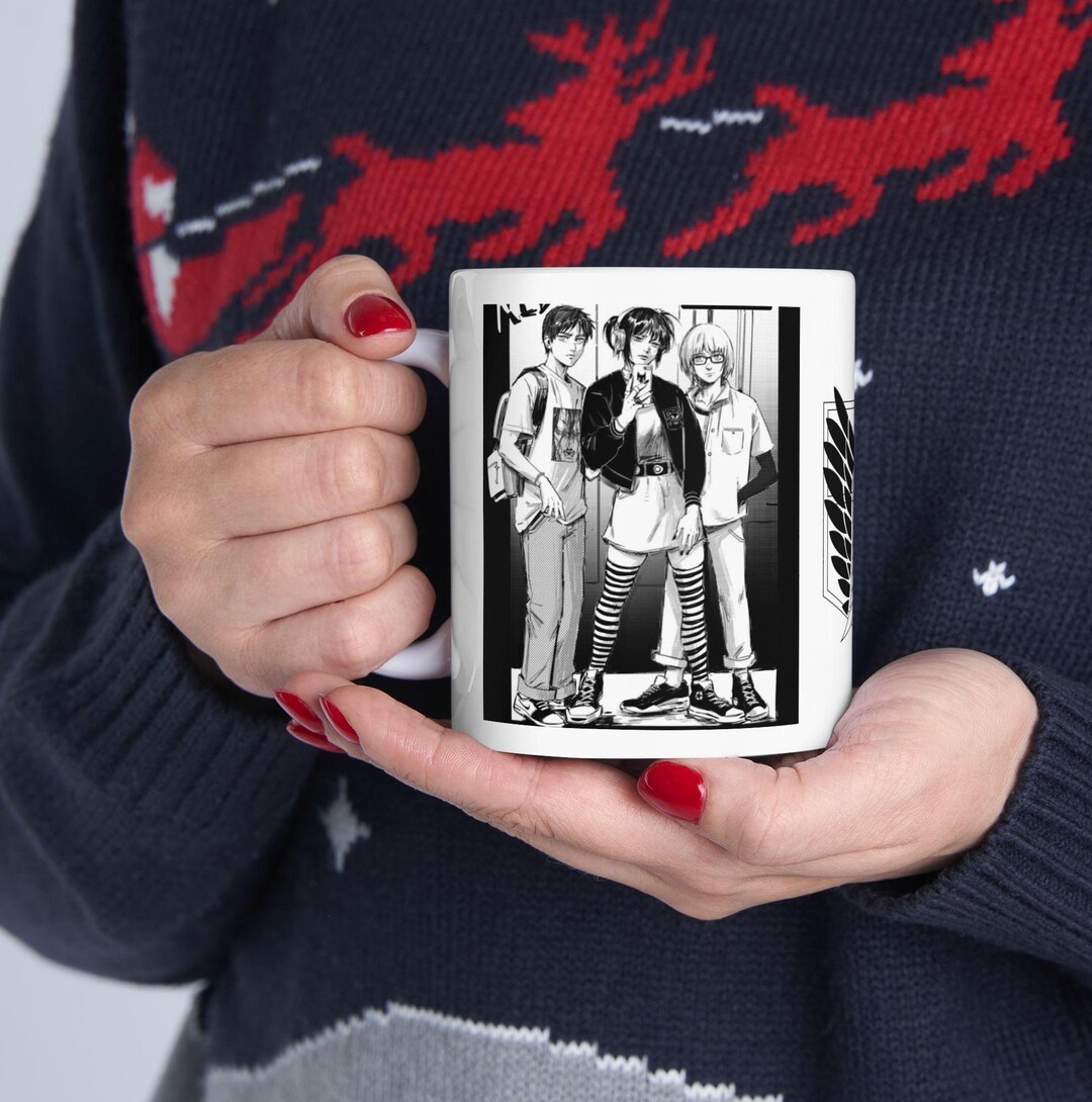 Attack on Titan Mug the Last Attack Gothic Design, Mikasa, Eren & Armin ...