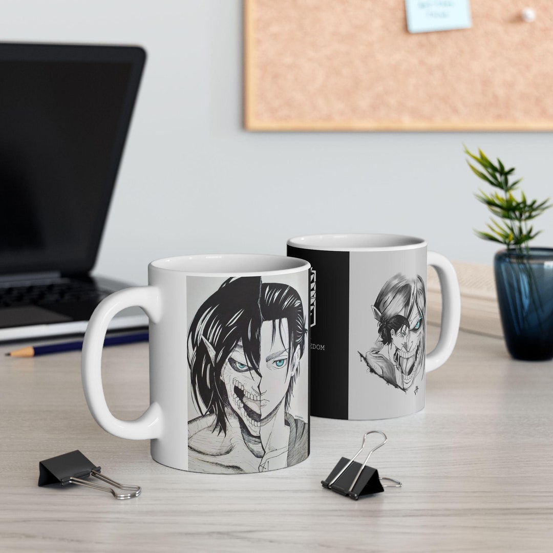 Eren Yeager X Titan Mug - Attack on Titan Fan Coffee Mug - Etsy UK