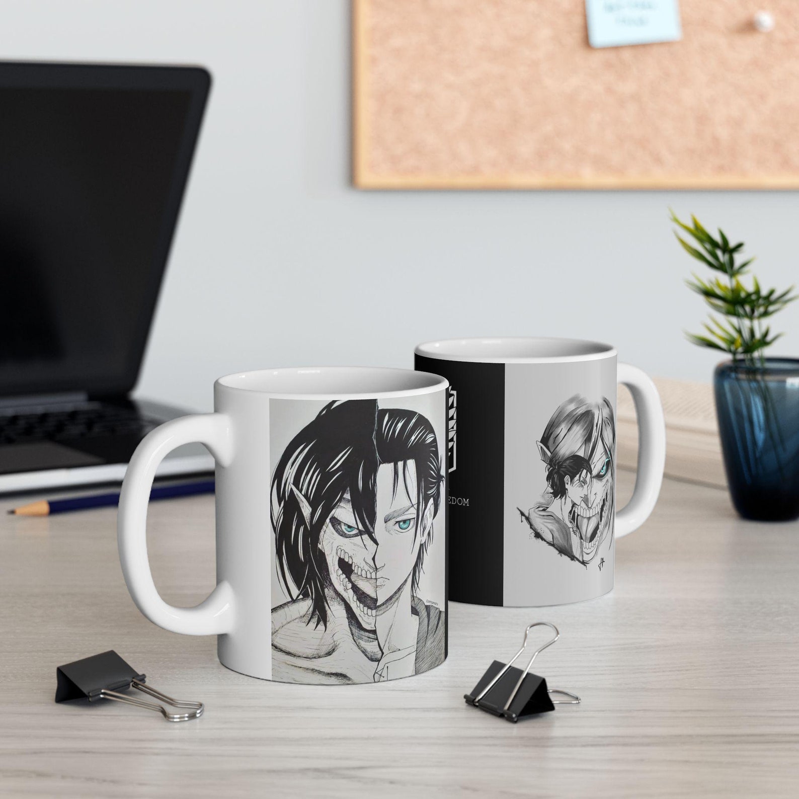 Eren Yeager X Titan Mug - Attack on Titan Fan Coffee Mug - Etsy UK