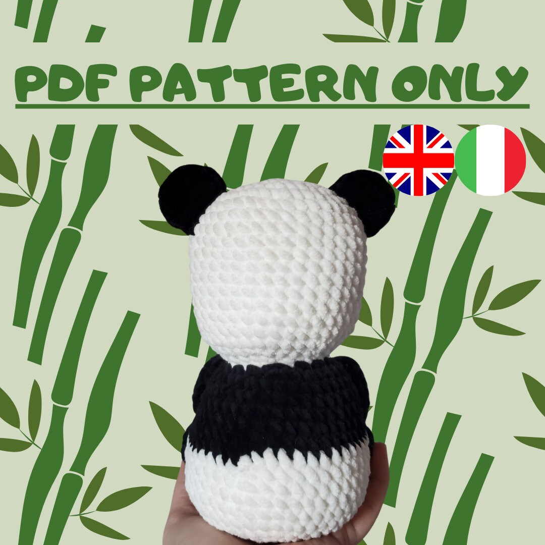 Baby Panda Crochet Pattern English Italiano Cute Easy Quick - Etsy